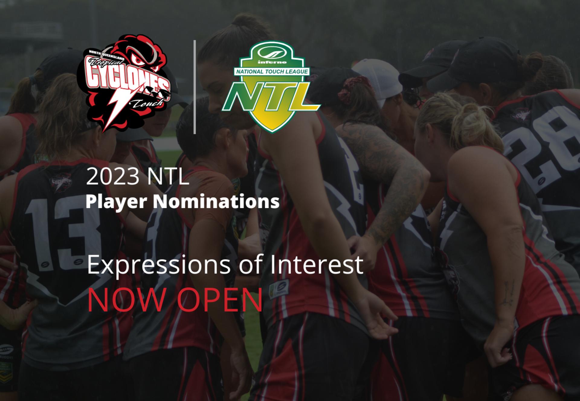 Cyclones NTL Player Nominations Now Open : Redskins Touch Club Townsville